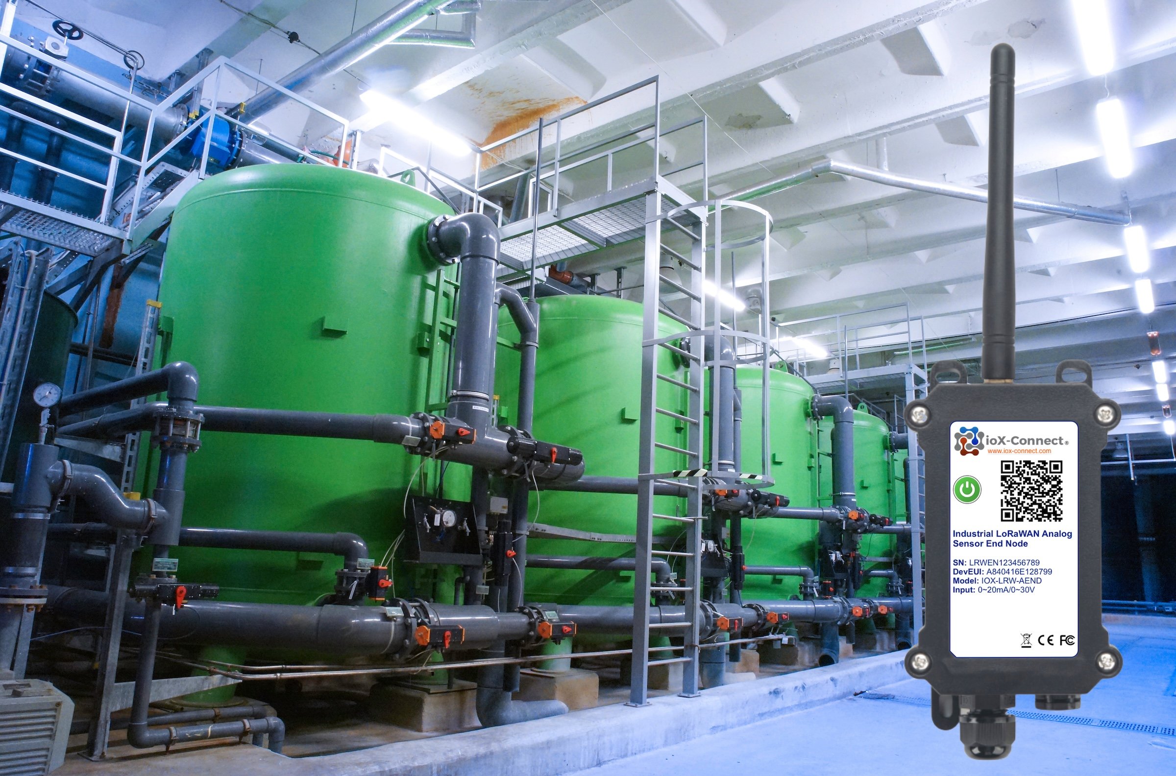 Industrial LoRaWAN Analog Sensor | 4-20mA & 0-30V | ioX-Connect