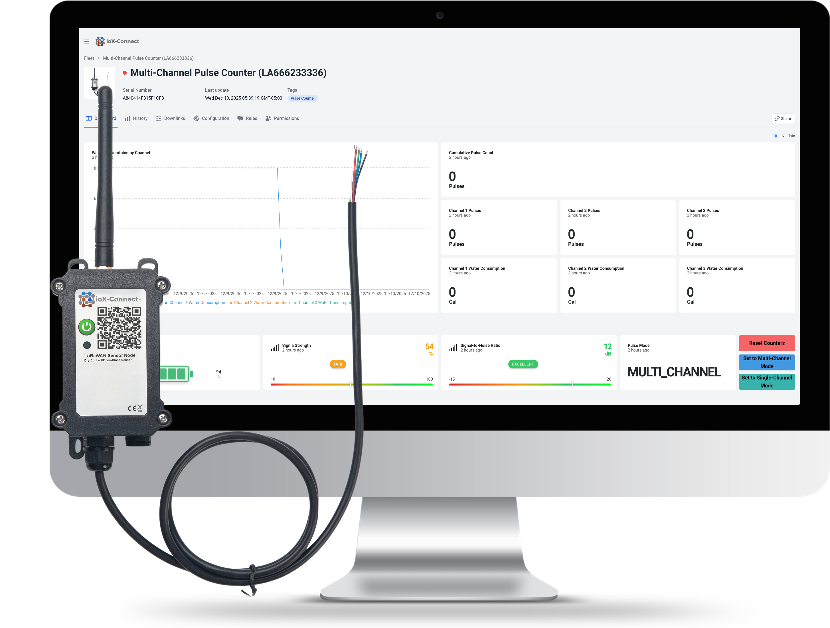 LoRaWAN Multi-Channel Pulse Counter for Meter & Equipment Monitoring