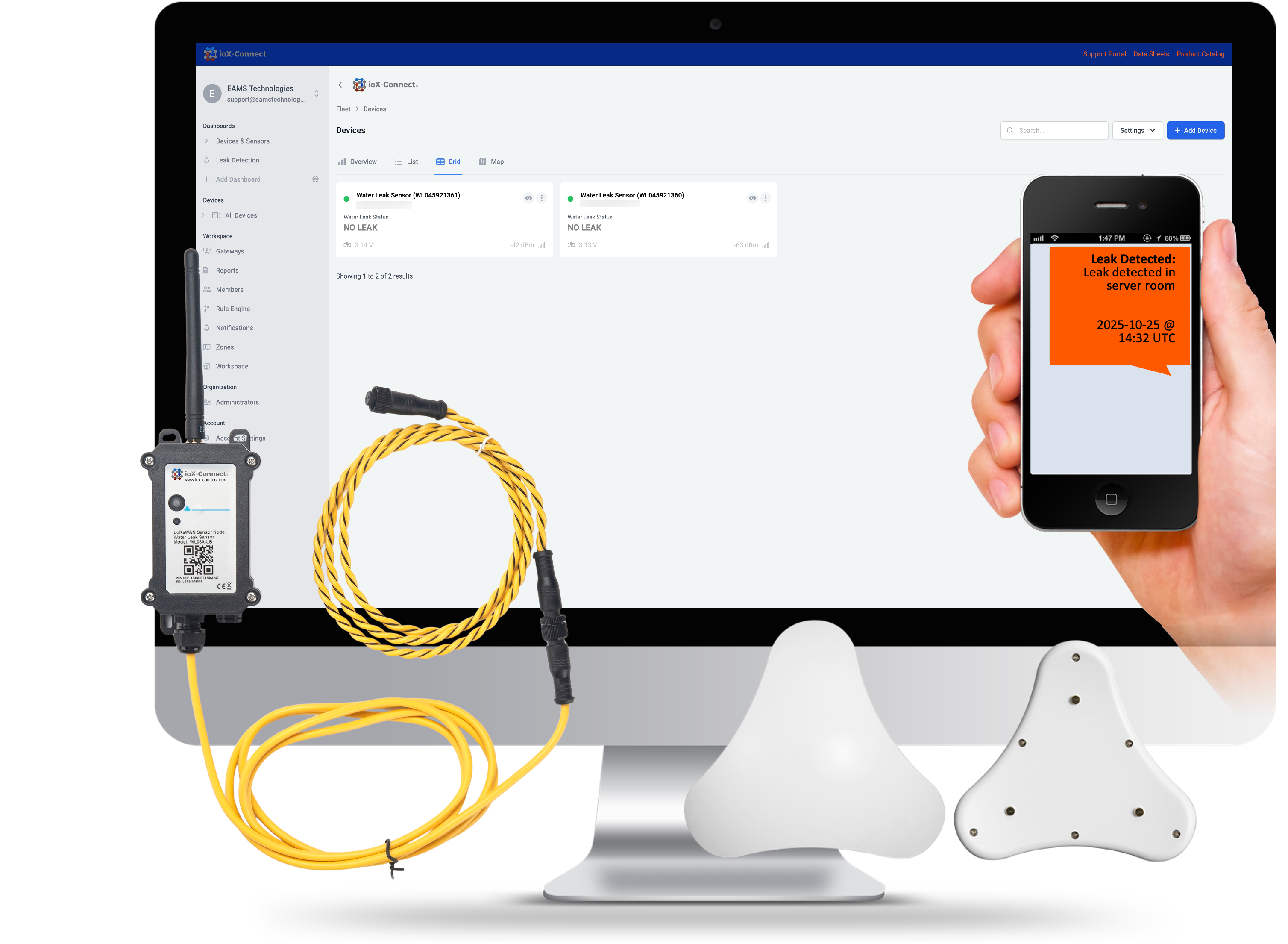 LoRaWAN Water Leak Detection Sensors for Commercial & Industrial Use